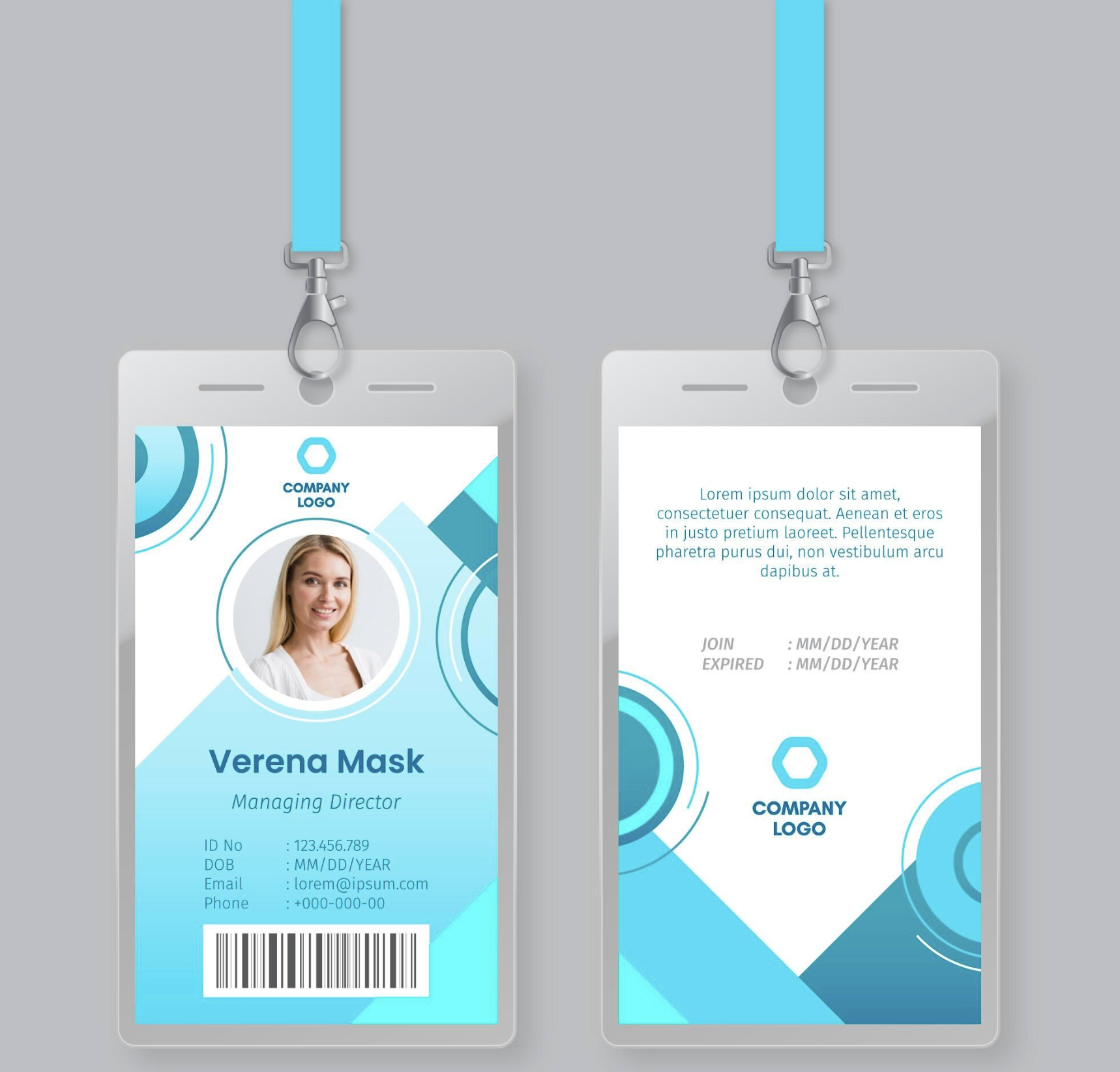 Full Color ID Badge - Glendora Trophy