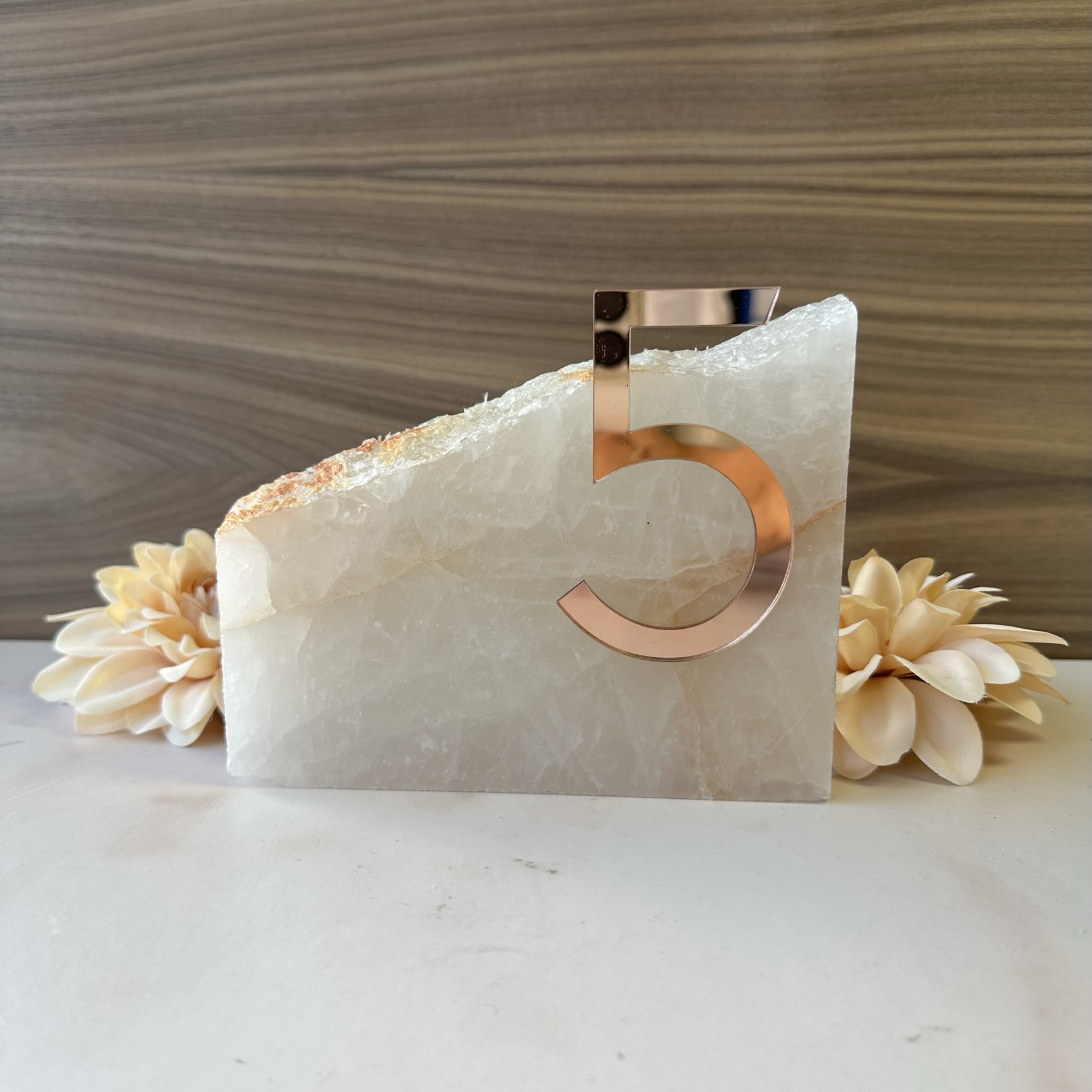 3D Marble Stone Table Numbers - Glendora Trophy